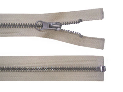 Metallblixtlås delbart Beige 80 cm - vensen.eu